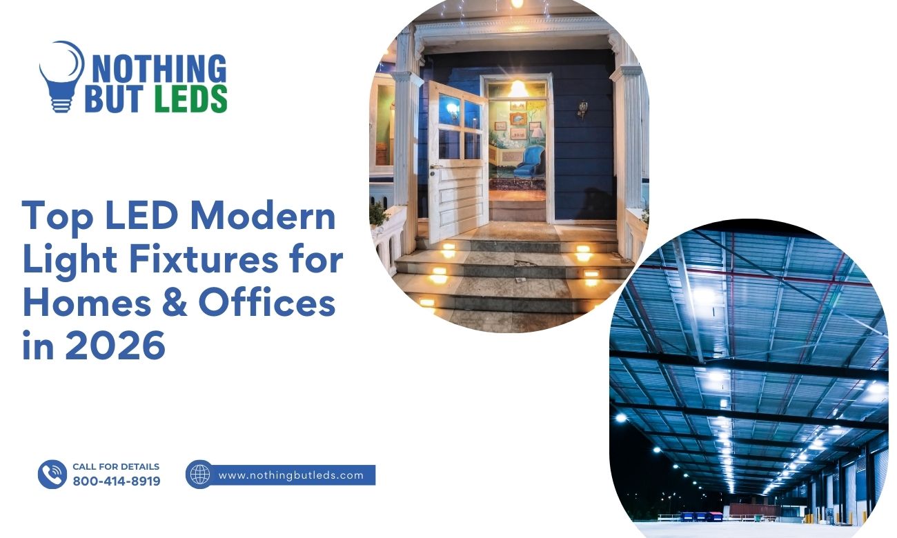 LED Modern Light Fixtures for Homes & Offices in 2026 – Nothing But LEDs